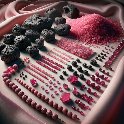 Exploring the Beauty of Natural Lava Stone Beads in Magenta Pink: A Br ...