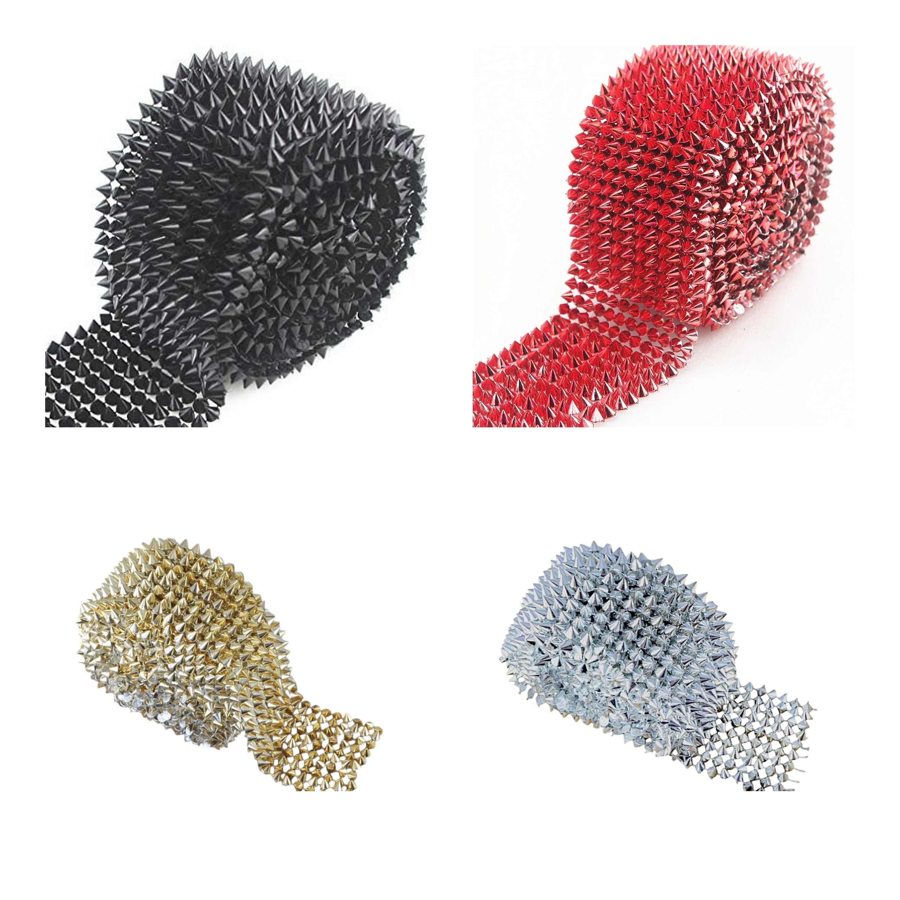 Spike Mesh Roll Trim 5 yard Silver Or Gold Or Black Or Red Color Roll ...